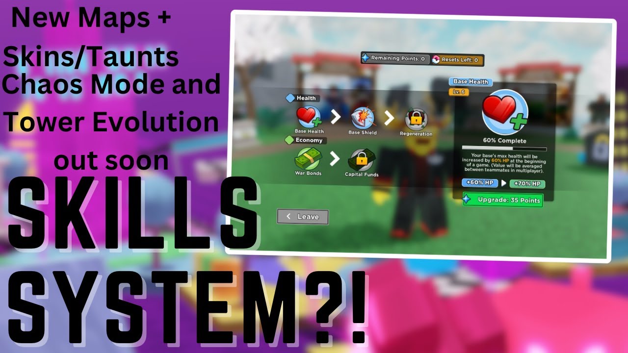 NEW Skills System + TOWER EVOLTUION/CHAOS MODE! Also new Skins, Maps ...