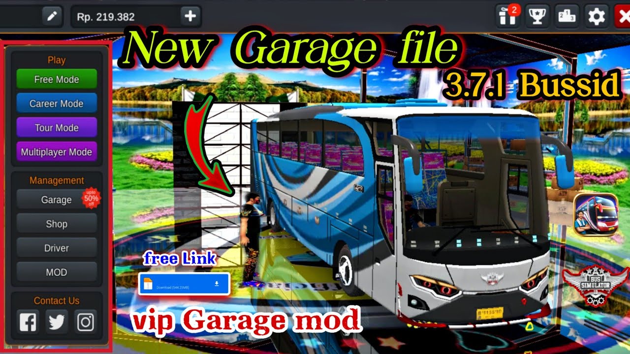 New Garage file v3.7.1 Bussid // Bus simulator indonesia garage mod - YouTube