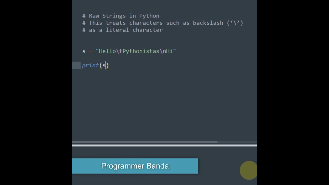In Python Raw String Treats Characters Such As Backslash As A in-python-raw-string-treats-characters-such-as-backslash-as-a