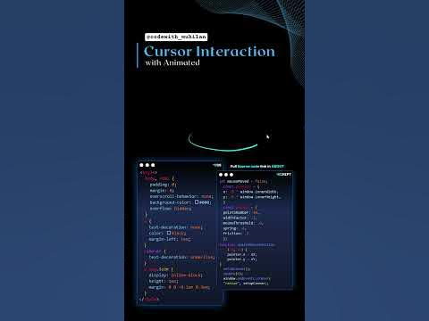 Cursor Interaction Using Js.. ️ | #codewith_muhilan #css #coding - YouTube