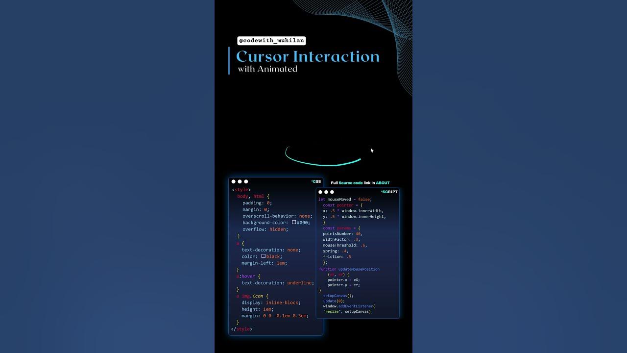 Cursor Interaction Using Js ️ Codewith Muhilan Css Coding Youtube