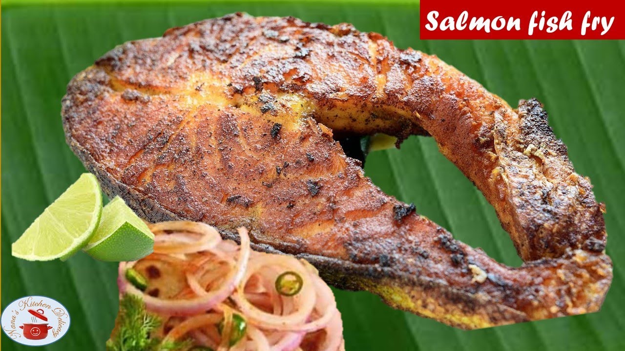 Spicy Masala Salmon Fish Fry | Fish Fry Recipe | Tawa Fish Fry ...
