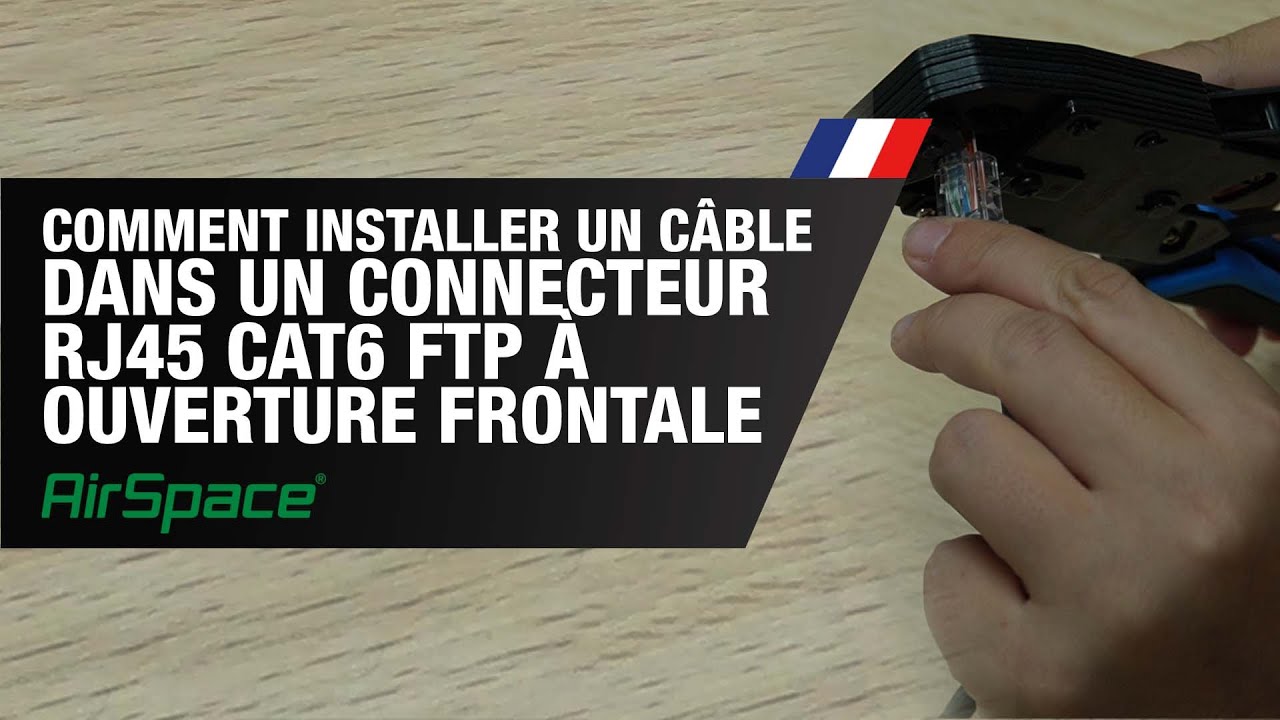 Comment installer un câble dans un connecteur RJ45 Cat6 FTP à ouverture ...
