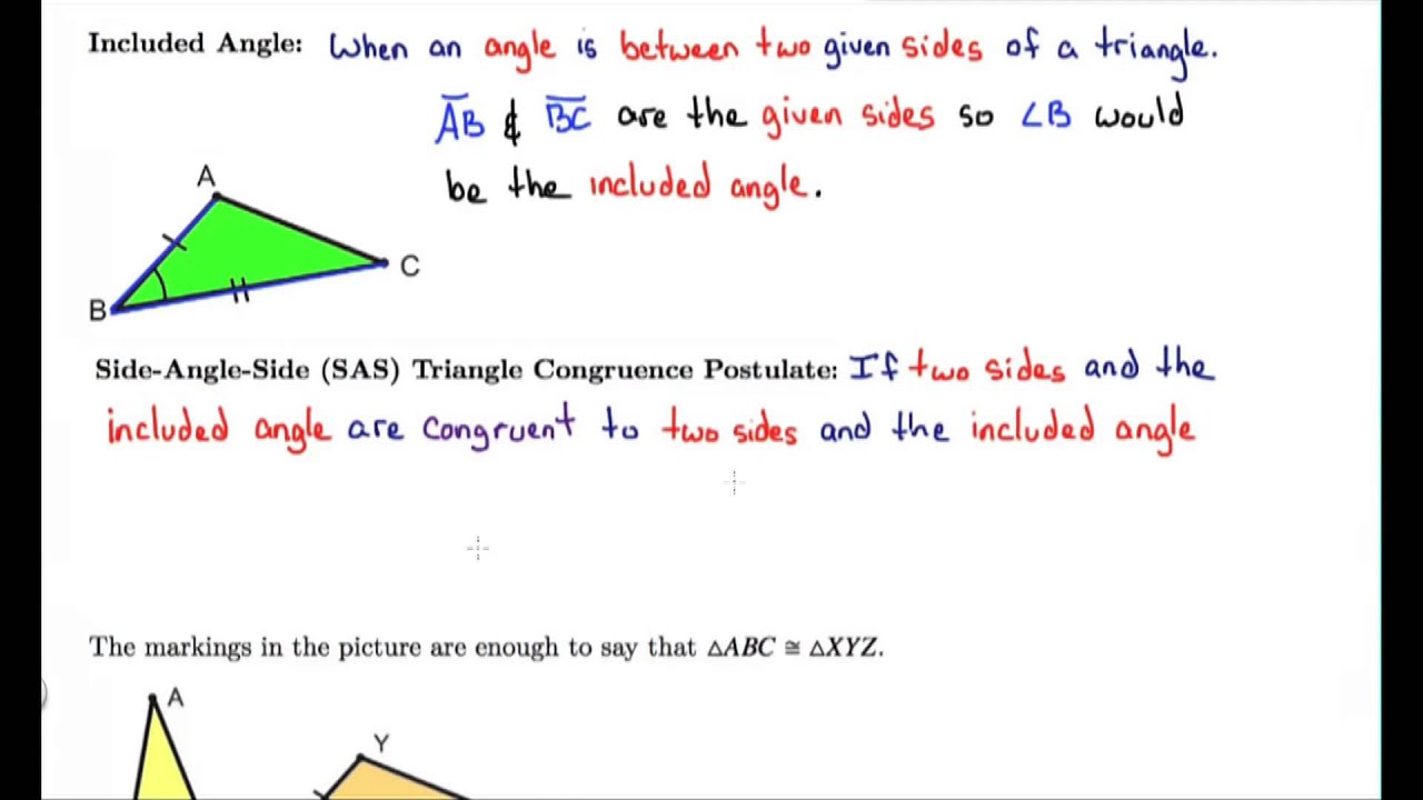 4.3 Video Notes "SSS and SAS Triangle Congruence" - YouTube