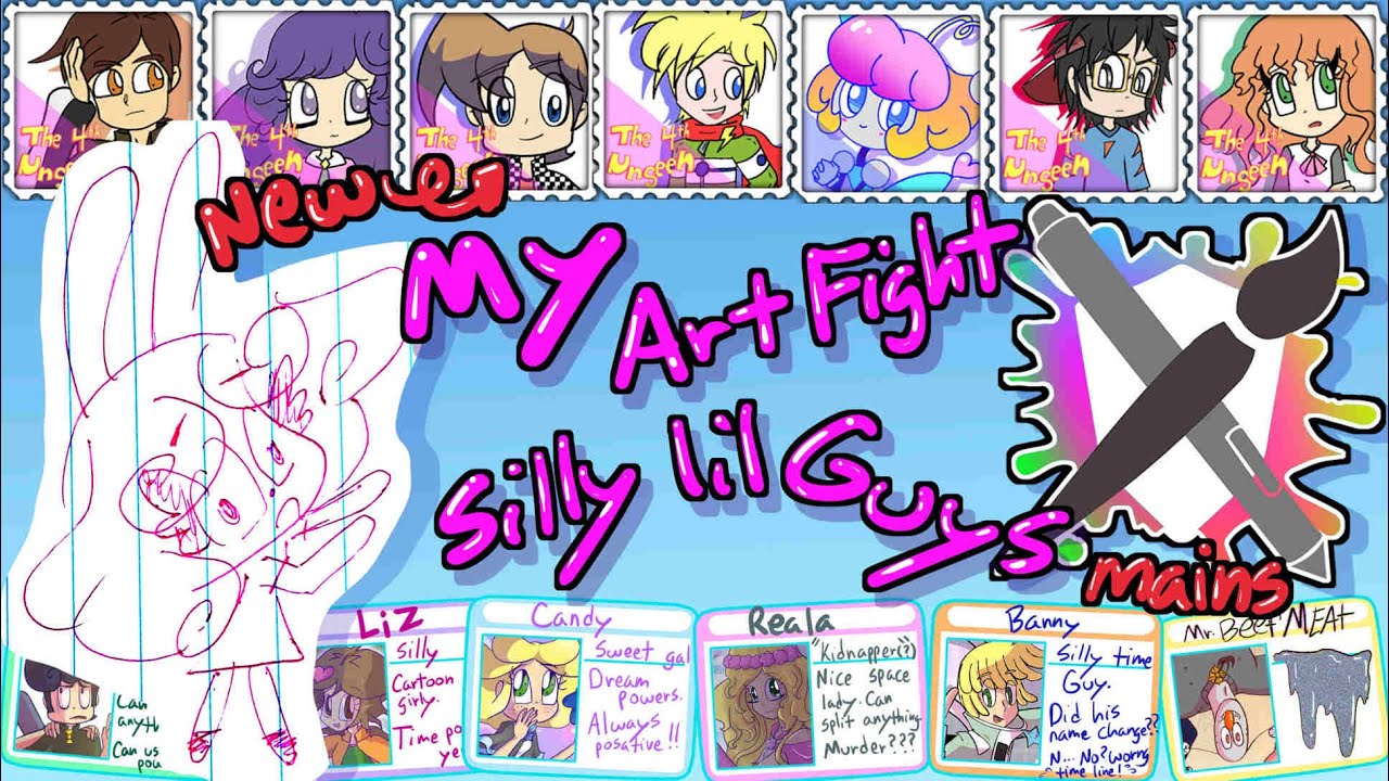 My character roster for Artfight 2025 - YouTube