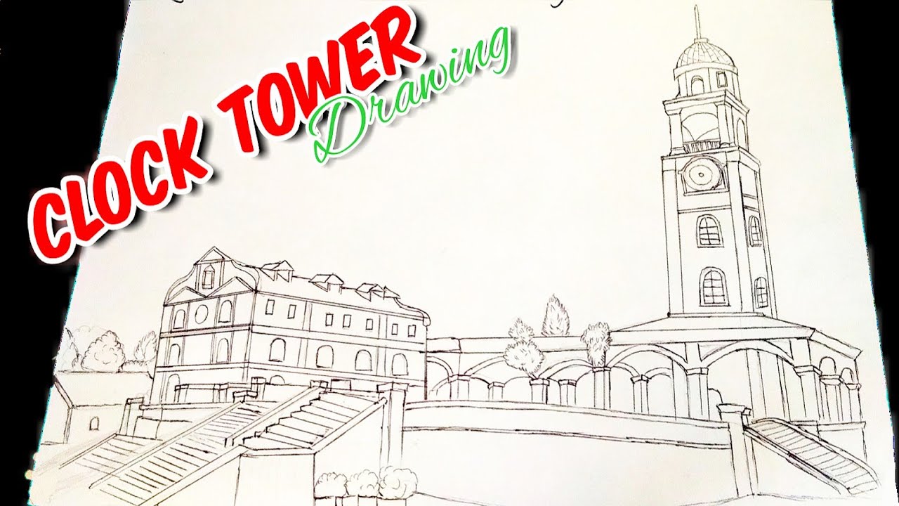 Free fire drawing - clock tower /BERMUDA map drawing / freefire ...
