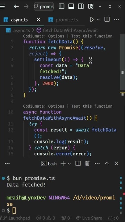 Promise and Async/await Javascript explained - YouTube