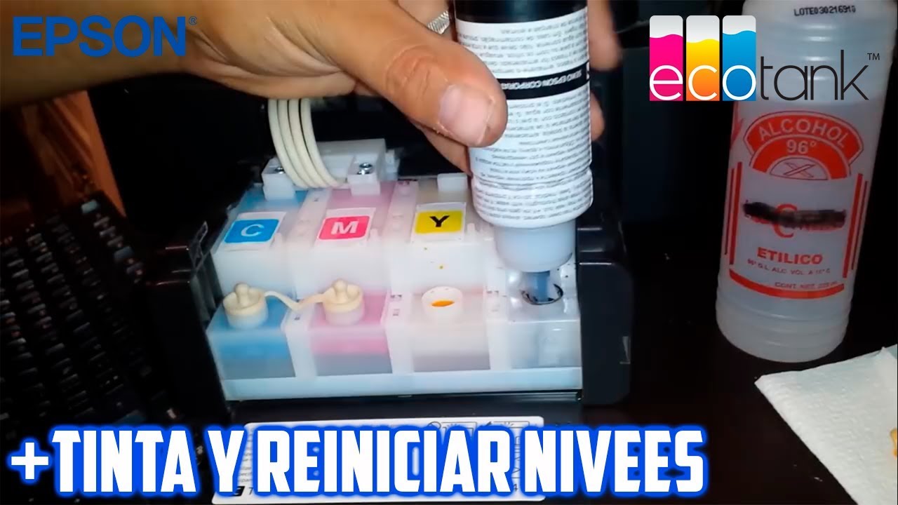 COMO RELLENAR TINTA Y REINICIAR NIVELES DE IMPRESORA MULTIFUNCIONAL ...