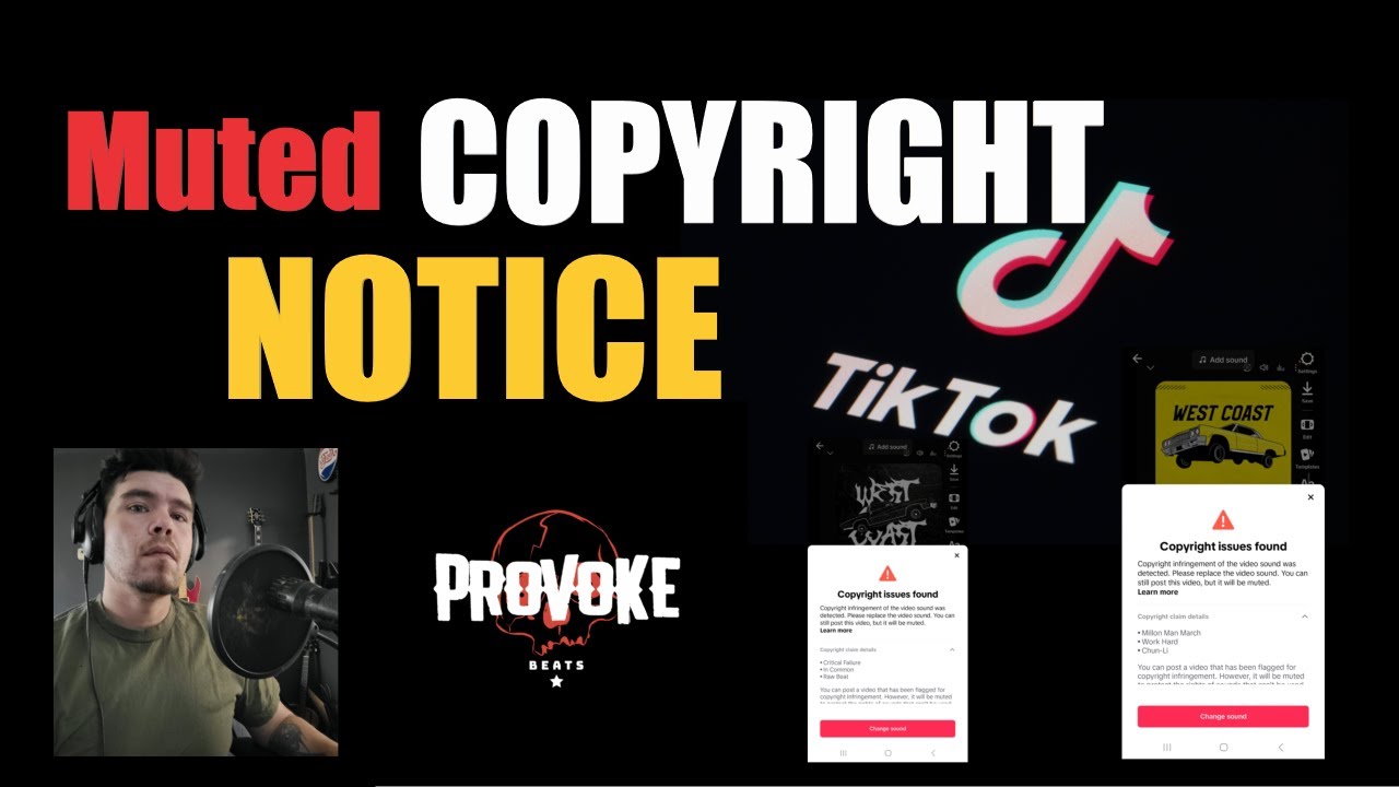 Tik Tok Copyright Claim To My Music - YouTube