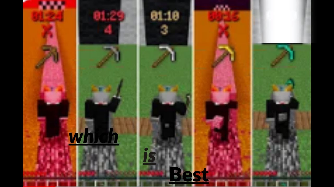 which is best wooden pickaxe efficiency 100 vs netherite pickaxe ...