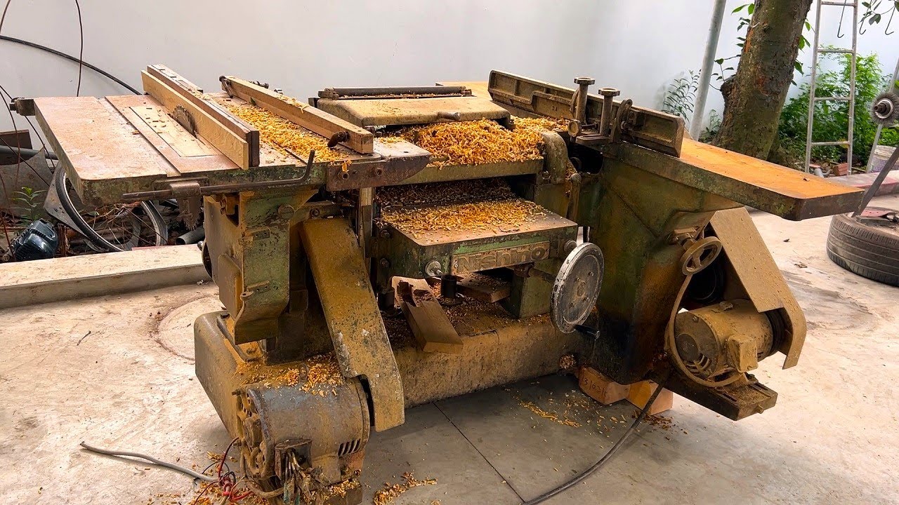Restoration Giant Combined Wood Machine from Mr Truong Workshop ...