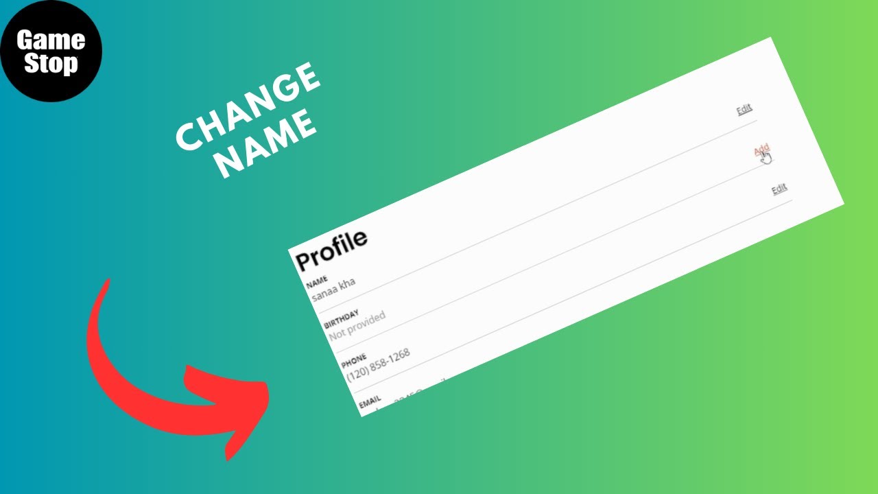 how to change name on gamestop account - YouTube