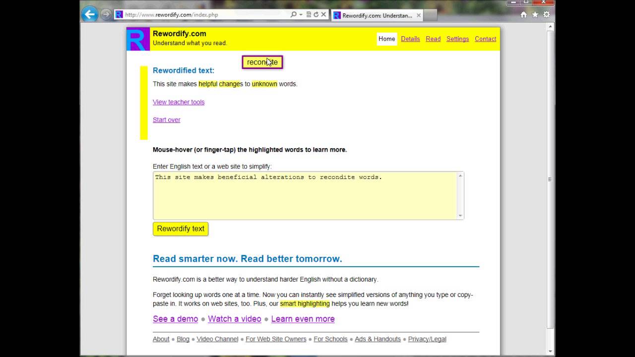 Understand more with Rewordify.com - YouTube