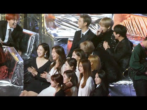 171202 방탄소년단 (BTS),트와이스(TWICE) - 홍진영 x 김영철 따르릉 리액션 Reaction [전체] 직캠 Fancam (2017 멜론 뮤직 어워드) by Mera
