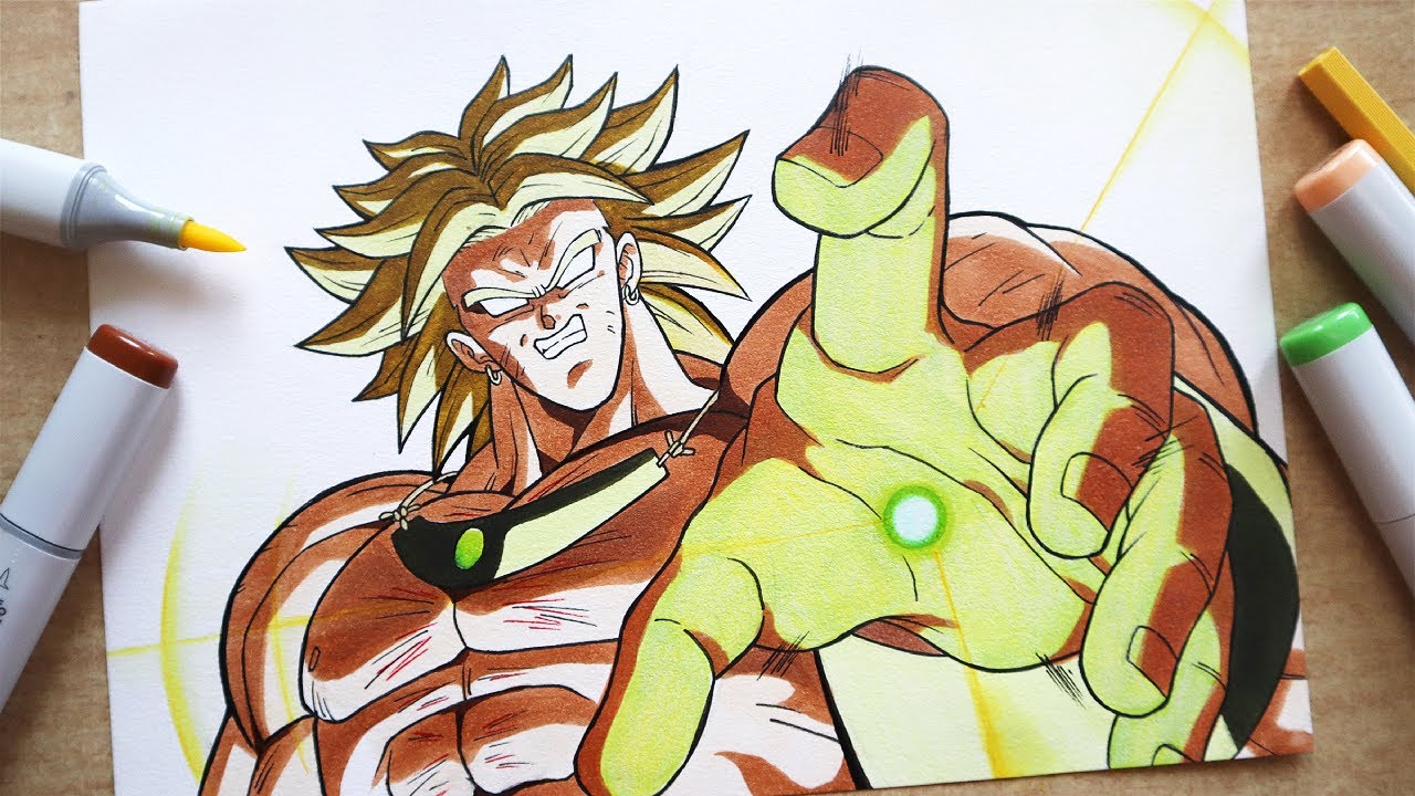 How to Draw Broly - Step By Step Tutorial | Dragon Ball Z - YouTube