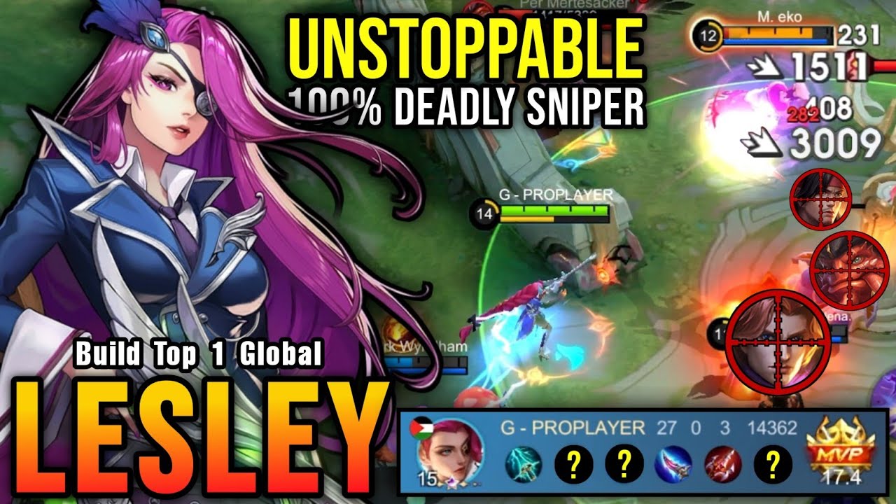 27 Kills!! Deadly Sniper Lesley 100% Unstoppable Marksman!! - Build Top ...