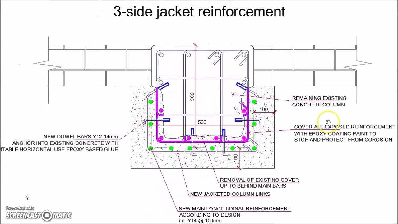 29 Partial Reinforced Concrete Column Jacketing Details - YouTube