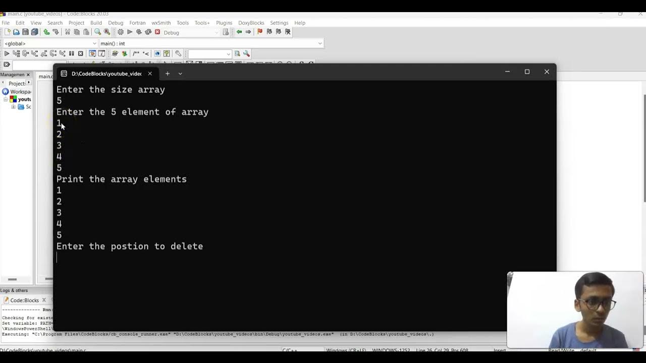 Array Deletion Youtube