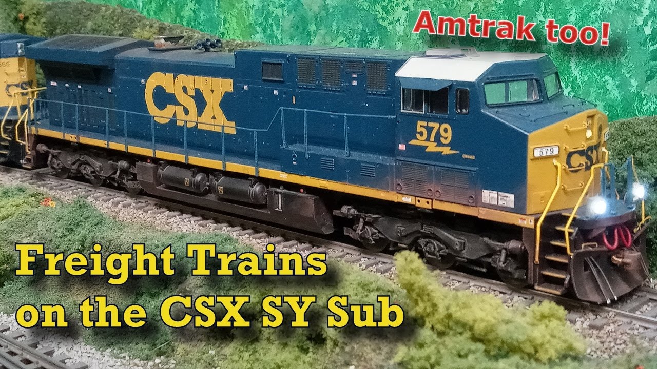 HO Freight Trains on the CSX SY Sub - YouTube