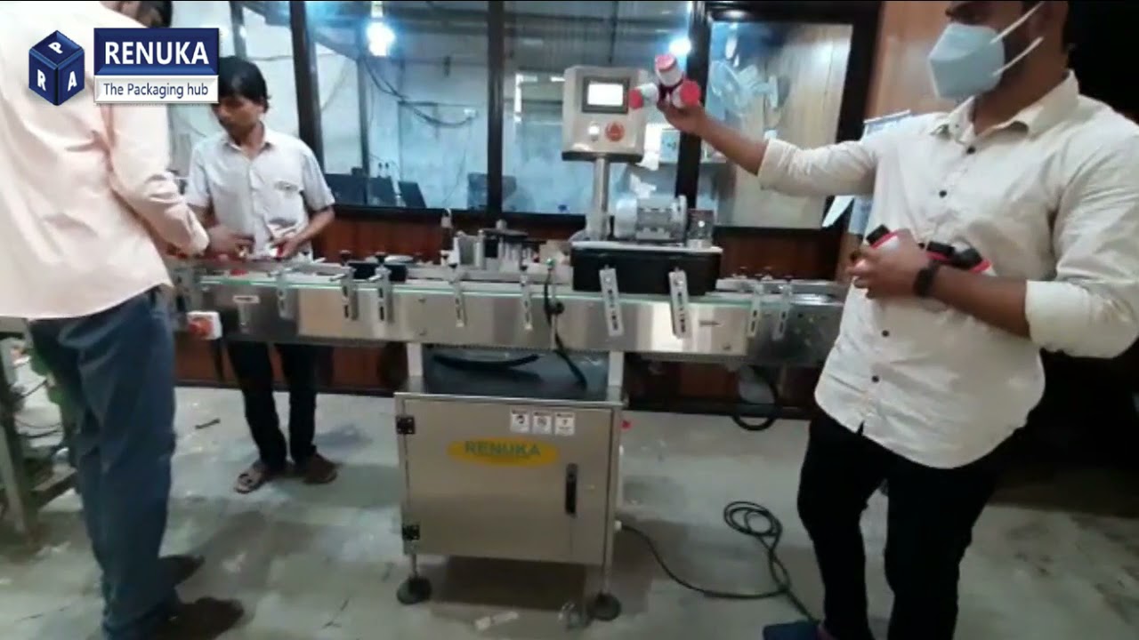 Wrap Around Sticker Labelling Machine - YouTube