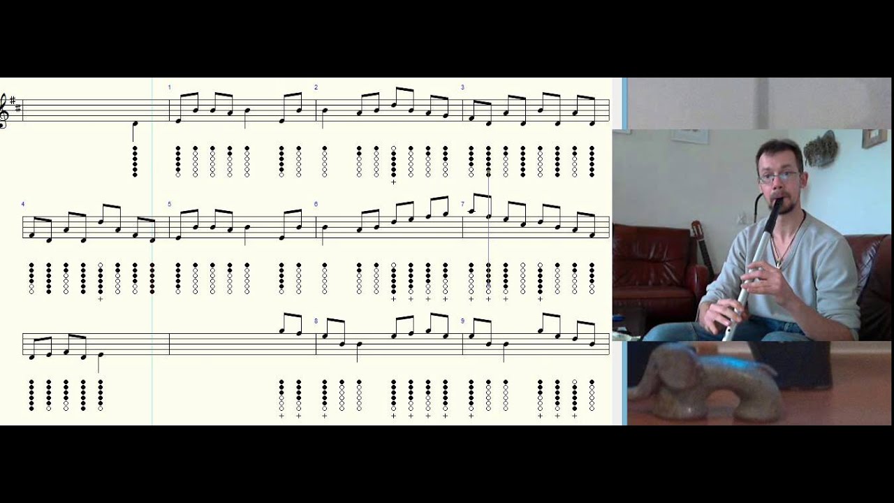 Cooleys reel tutorial / dots low whistle - YouTube