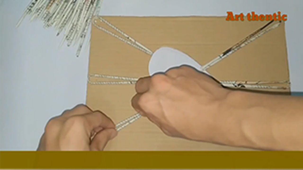 Cara Membuat Hiasan Dinding dari Koran | DIY Room Decor | #AT58 - YouTube