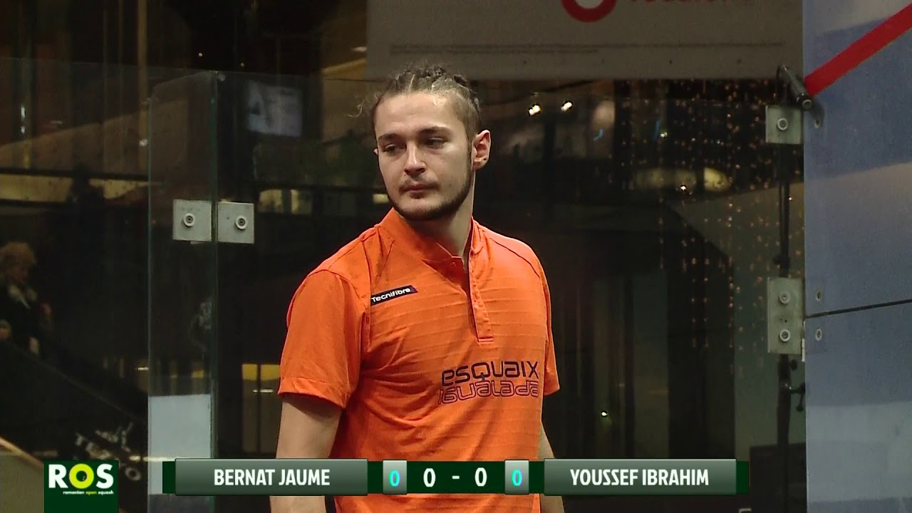 Bernat Jaume (ESP) v Youssef Ibrahim (EGY) @ Romanian Open Squash 2018 ...
