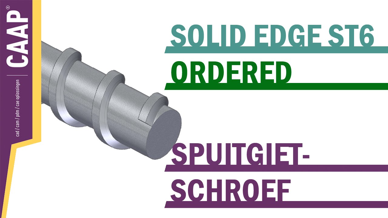 Solid Edge - Part - Helix Pattern - Spuitgiet Schroef - YouTube