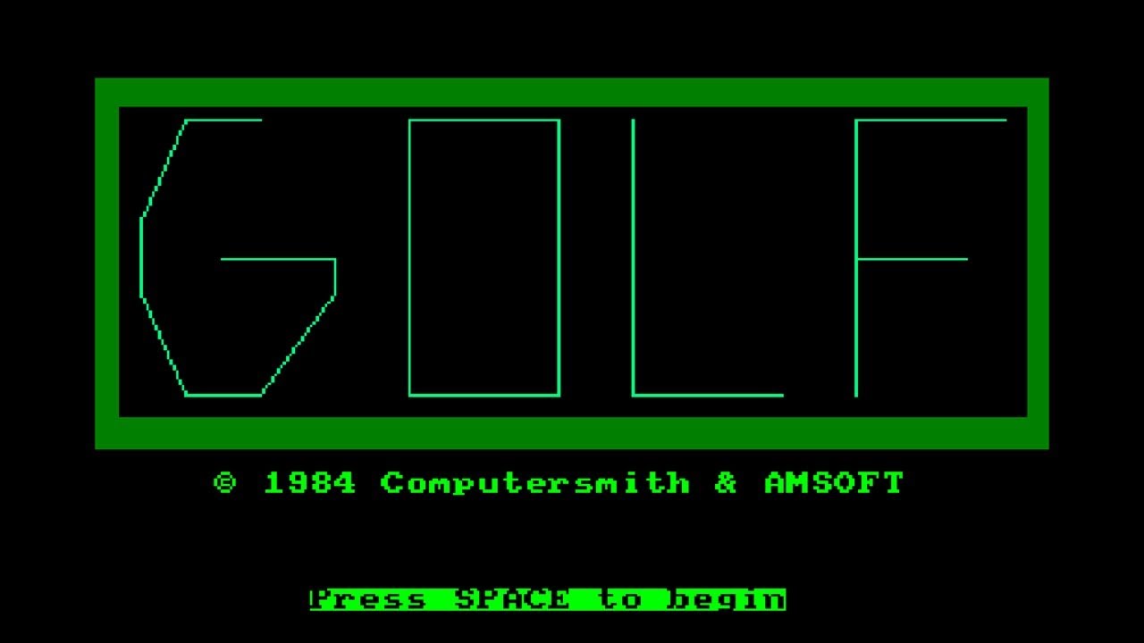 [Amstrad CPC] Golf (AmsGolf) - Longplay - YouTube