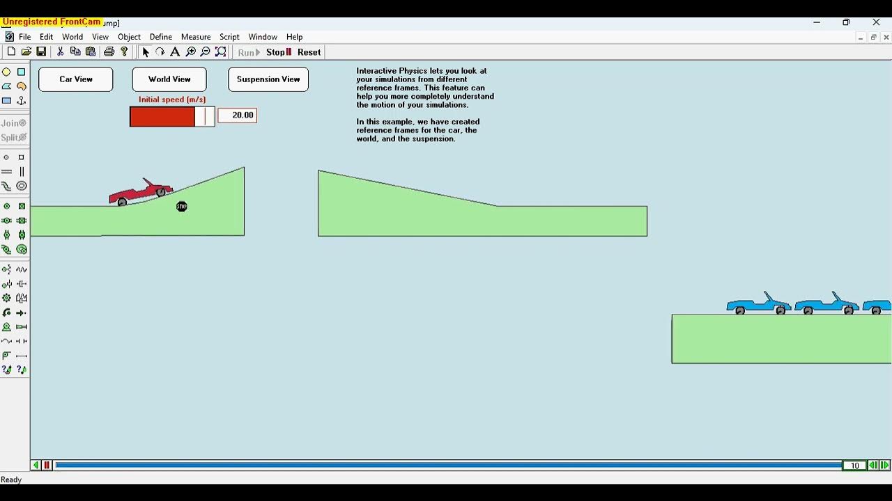 interactive physics Car jump - YouTube