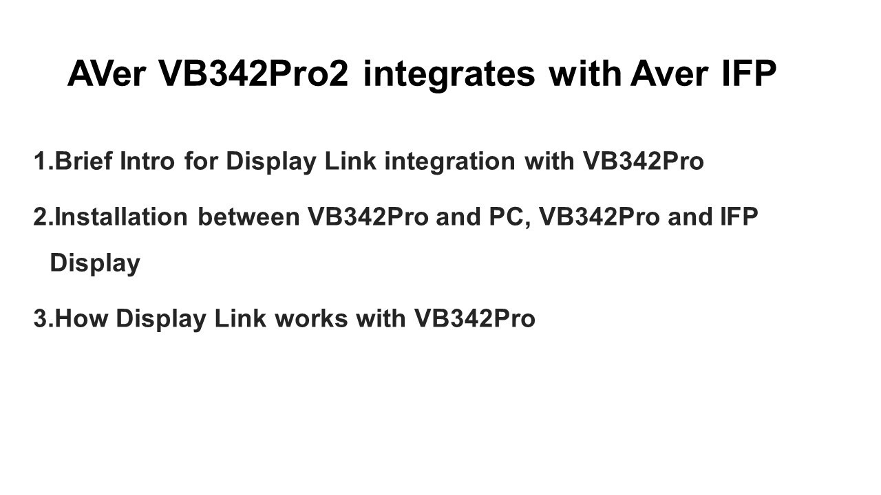 VB342Pro IFP CONNECTION - YouTube