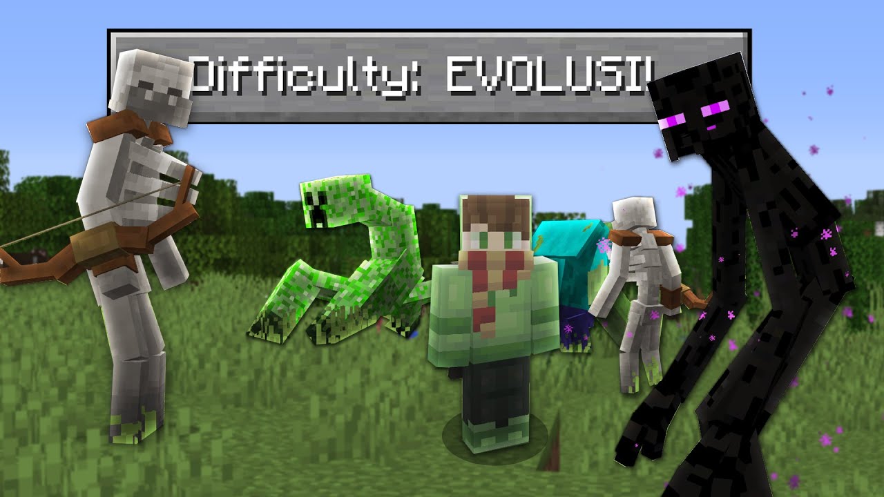 SEMUA MOBS di DUNIA MINECRAFT ini sudah BER-EVOLUSI ... - YouTube