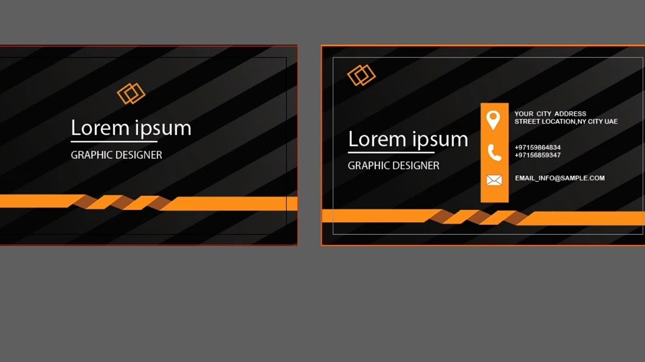Business card design in illustrator.illustrator tutorial. - YouTube