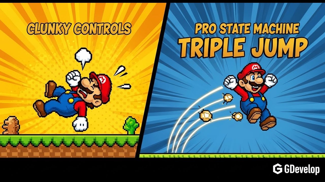 GDevelop FSM Masterclass: Build a PRO Platformer Controller with TRIPLE ...
