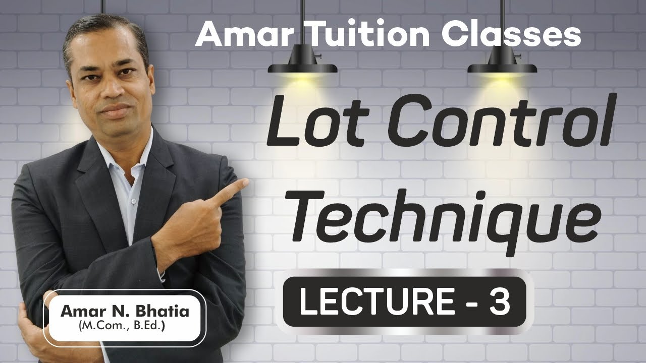 #3 Lot Control Technique TY BCom Sem 5 Statistics | Gujarat University ...