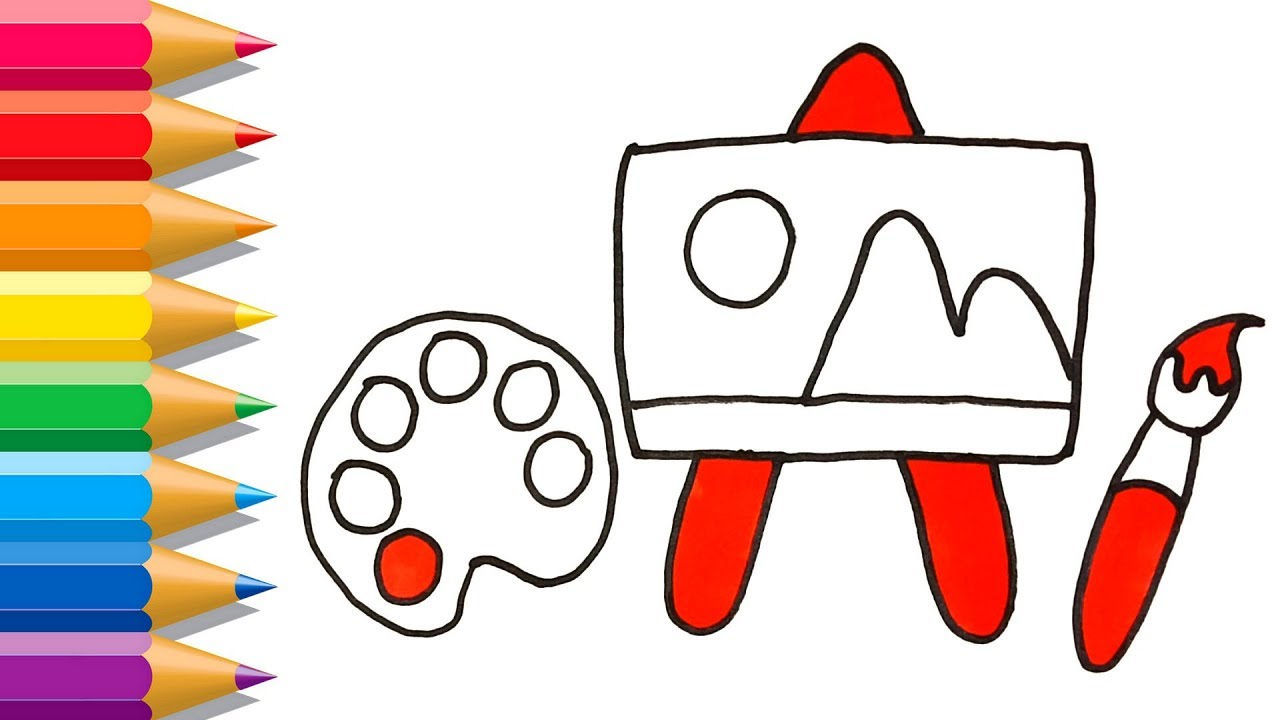 Colouring Set Painter | How to Draw Painter Set for Children | Videos ...