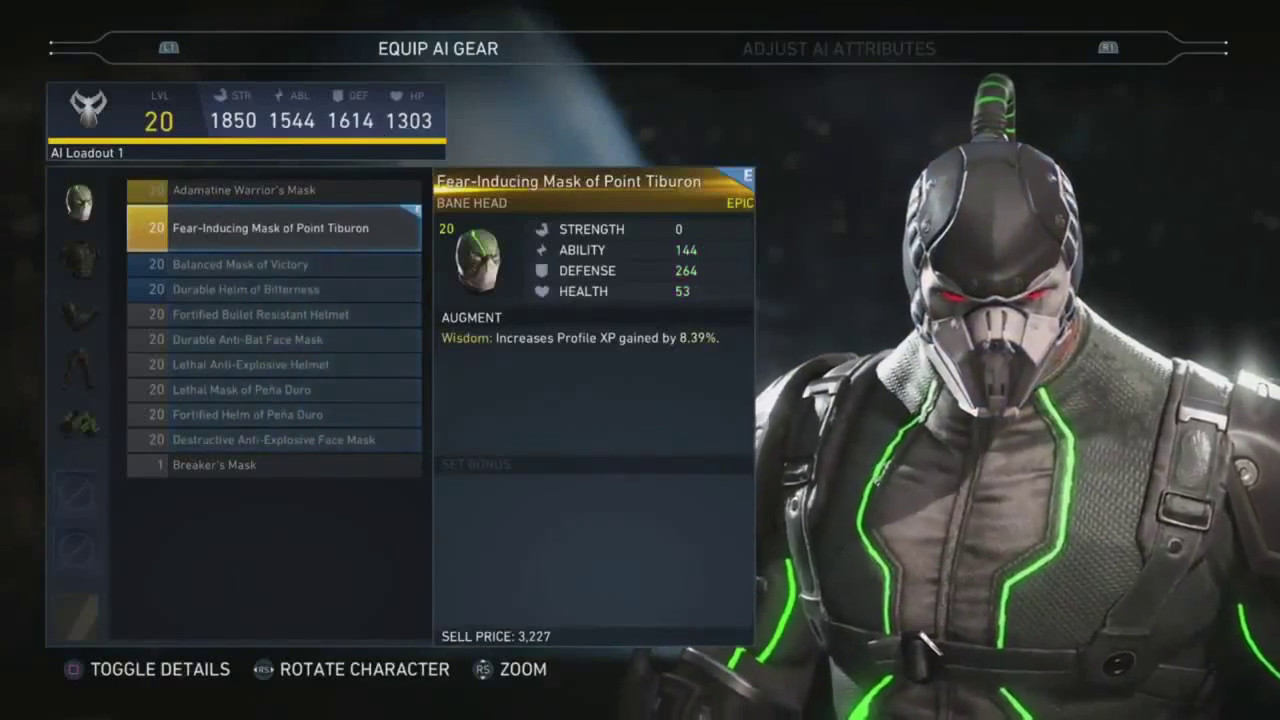 Bane Mask Injustice