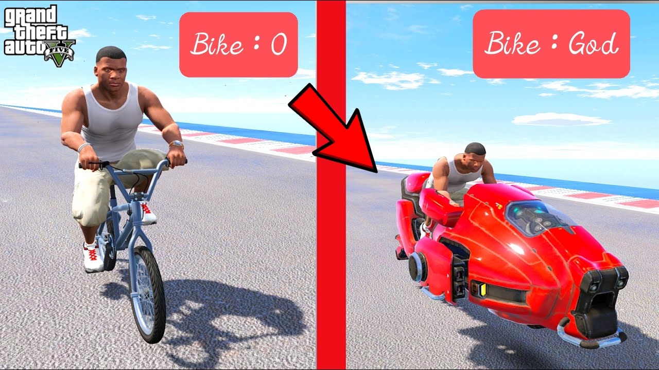 GTA 5 : FRANKLIN UPGRADING HIS SCHOOL CYCLE TO GOD BIKE with SHINCHAN ...