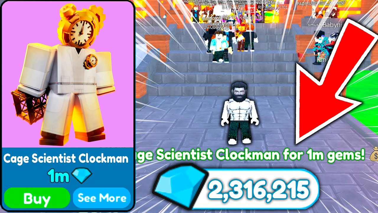 OMG!!🤑😳 I SOLD CAGE SCIENTIST CLOCKMAN FOR 💎1M GEMS💎 Toilet Tower ...