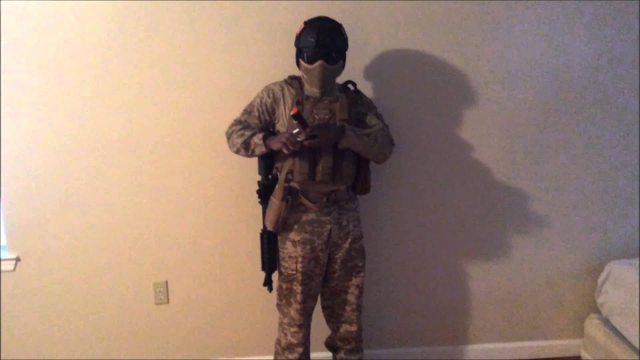 Desert Digital Airsoft loadout - YouTube
