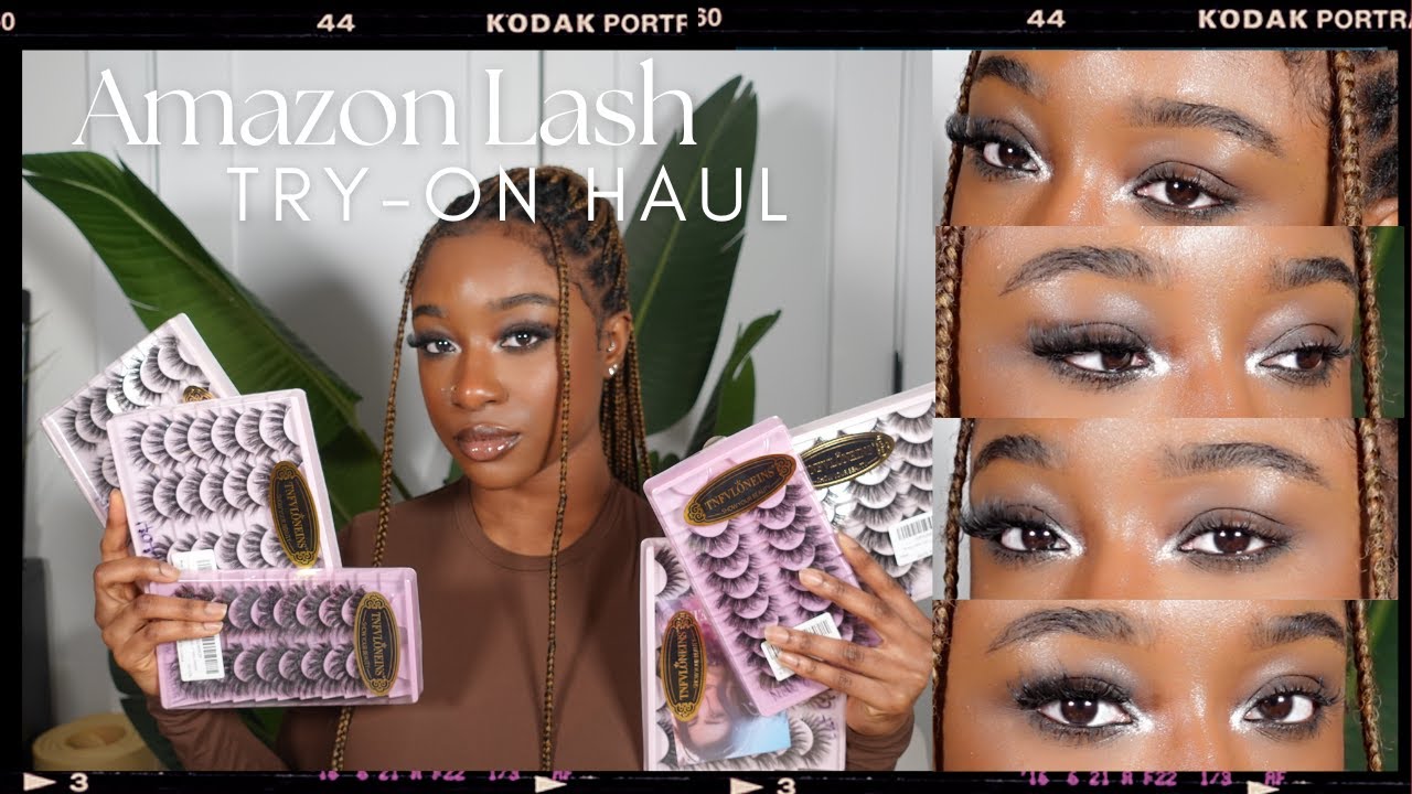Wispy Lashes from Amazon | Lash Try-On Haul | Affordable Everyday ...
