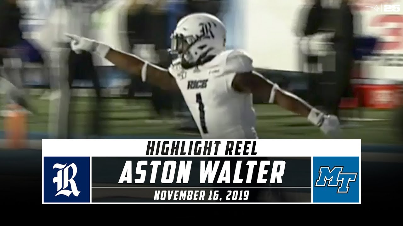 Aston Walter Highlights: Rice vs. Middle Tennessee (2019) | Stadium ...