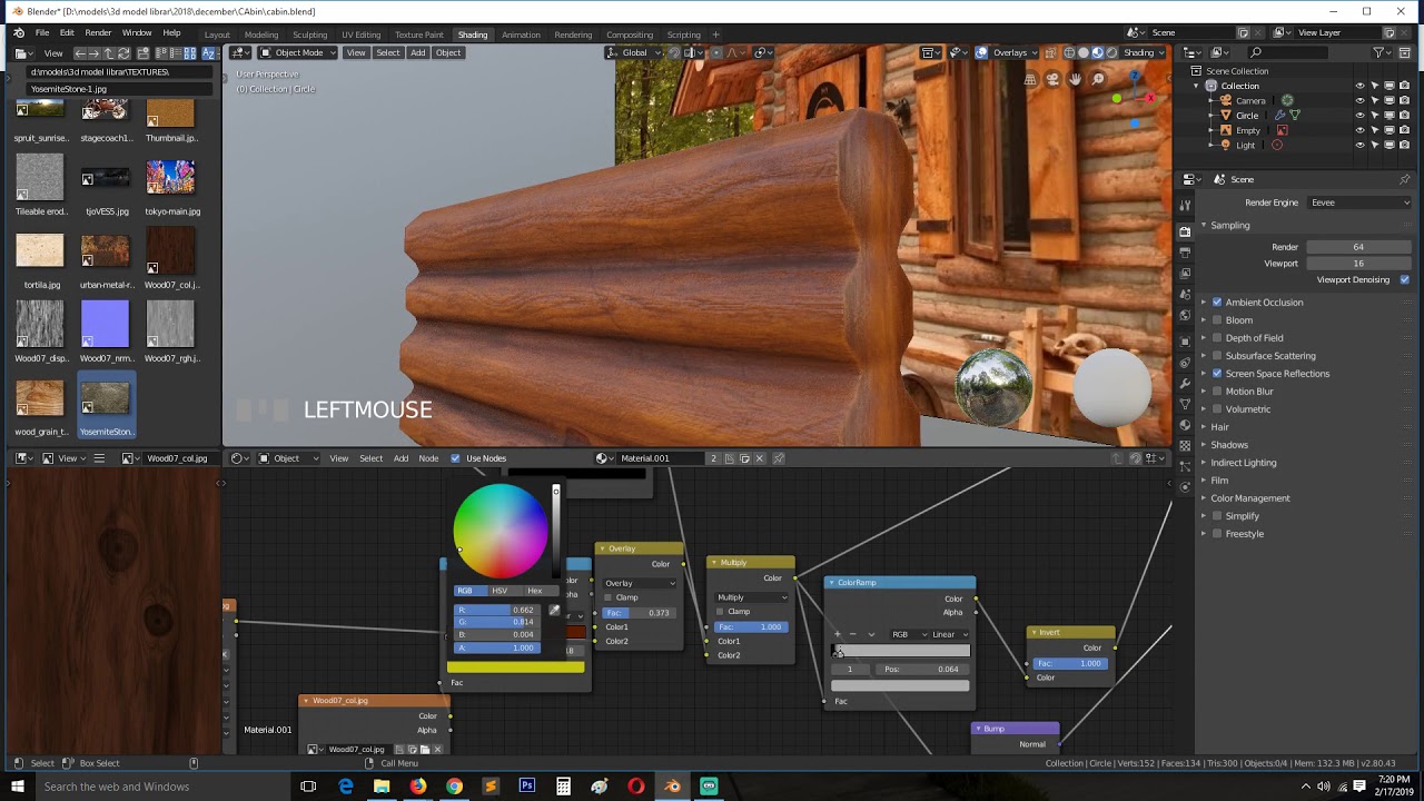 making a cabin in the woods scene in blender 2.8 step by step tutorial ...