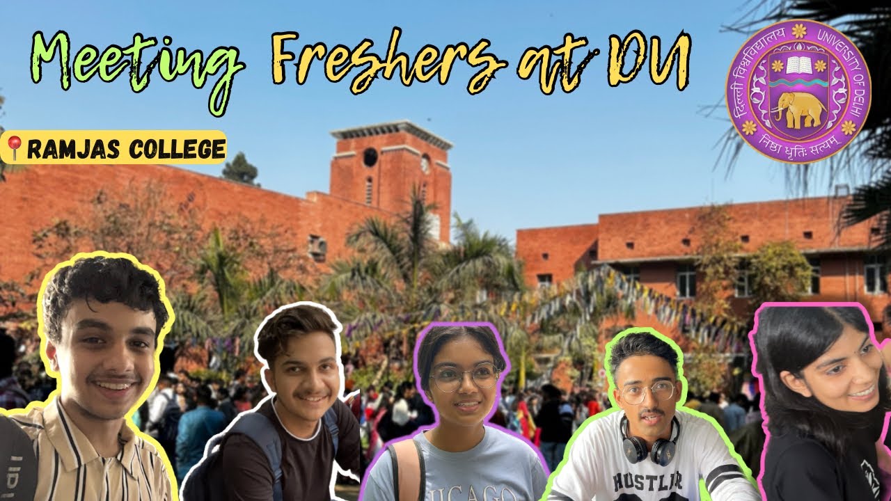Interacting with Freshers and Asking their CUET score at Ramjas College ...