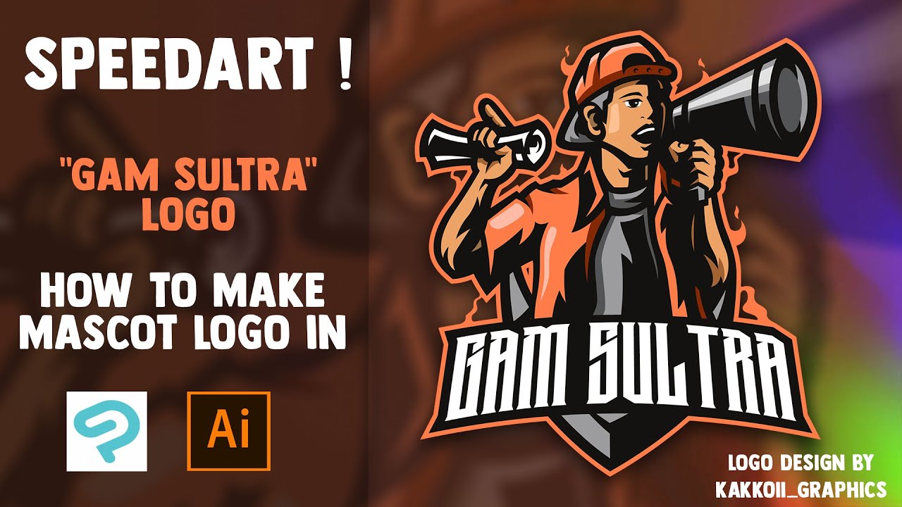 SPEEDART!! Tutorial How to Make a Half Body Male Mascot Logo | ADOBE ...