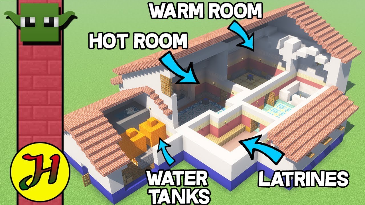 Minecraft Tutorial: Roman Baths Part 1 (Historical Build) - YouTube