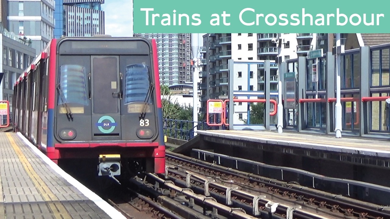 DLR Trains At Crossharbour - YouTube