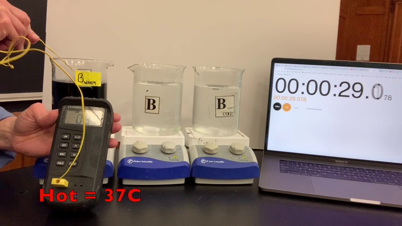 Temperature-Dependent Iodine Clock Lecture Demonstration - YouTube