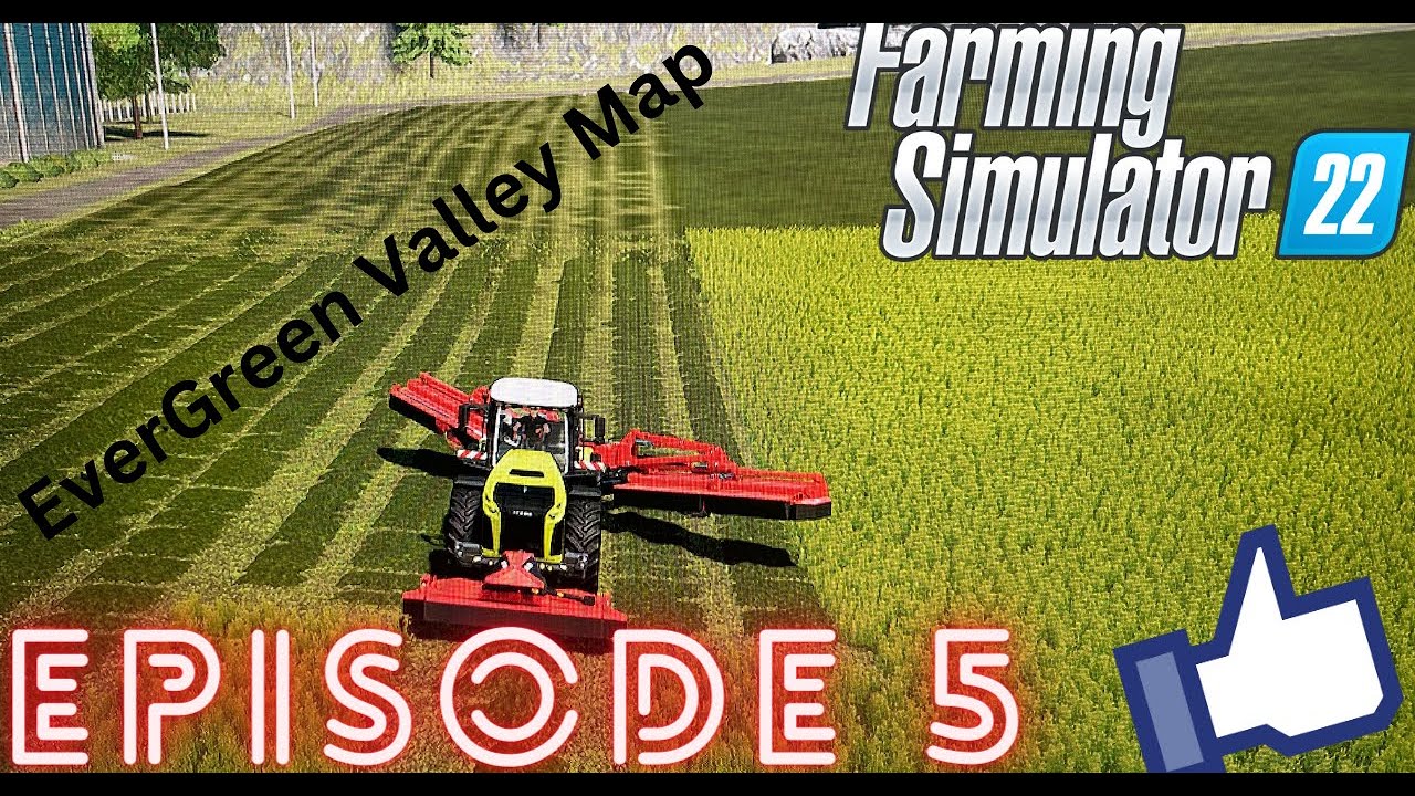 Cutting Some Grass On EverGreen Valley Map On Farming Simulator 22 ...