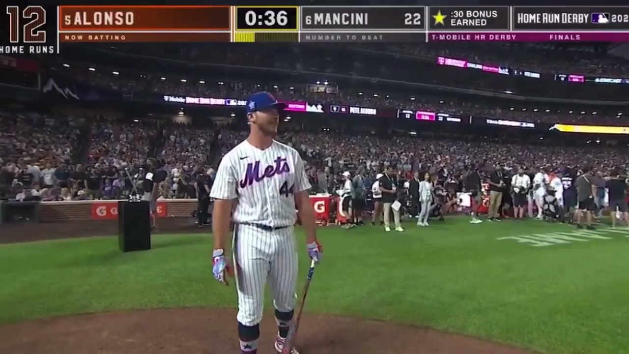 Pete Alonso hits a kid with a ball during Home Run Derby - YouTube